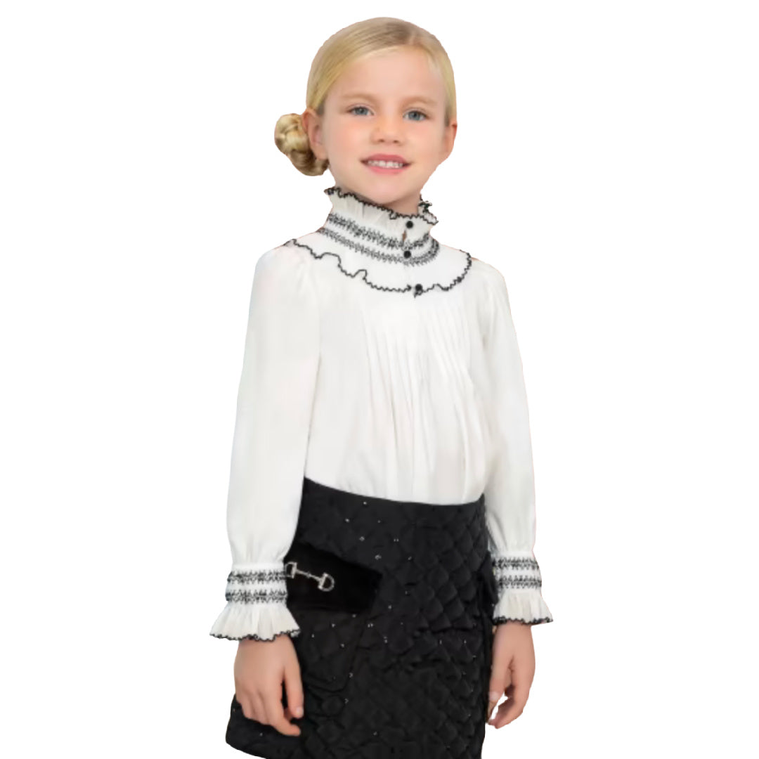 ABEL & LULA VISCOUSE BLOUSE - WHITE – Juno Kid's Clothes