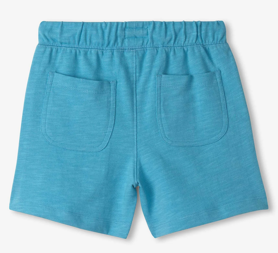 HATLEY AQUA BLUE RELAXED SHORTS – Juno Kid's Clothes